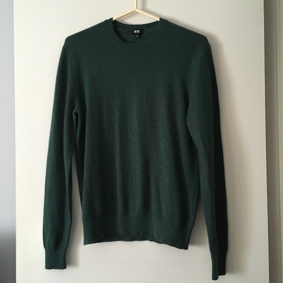 Uniqlo | Sweaters | Uniqlo 0 Cashmere Heather Green Crew Neck Sweater S | Poshmark